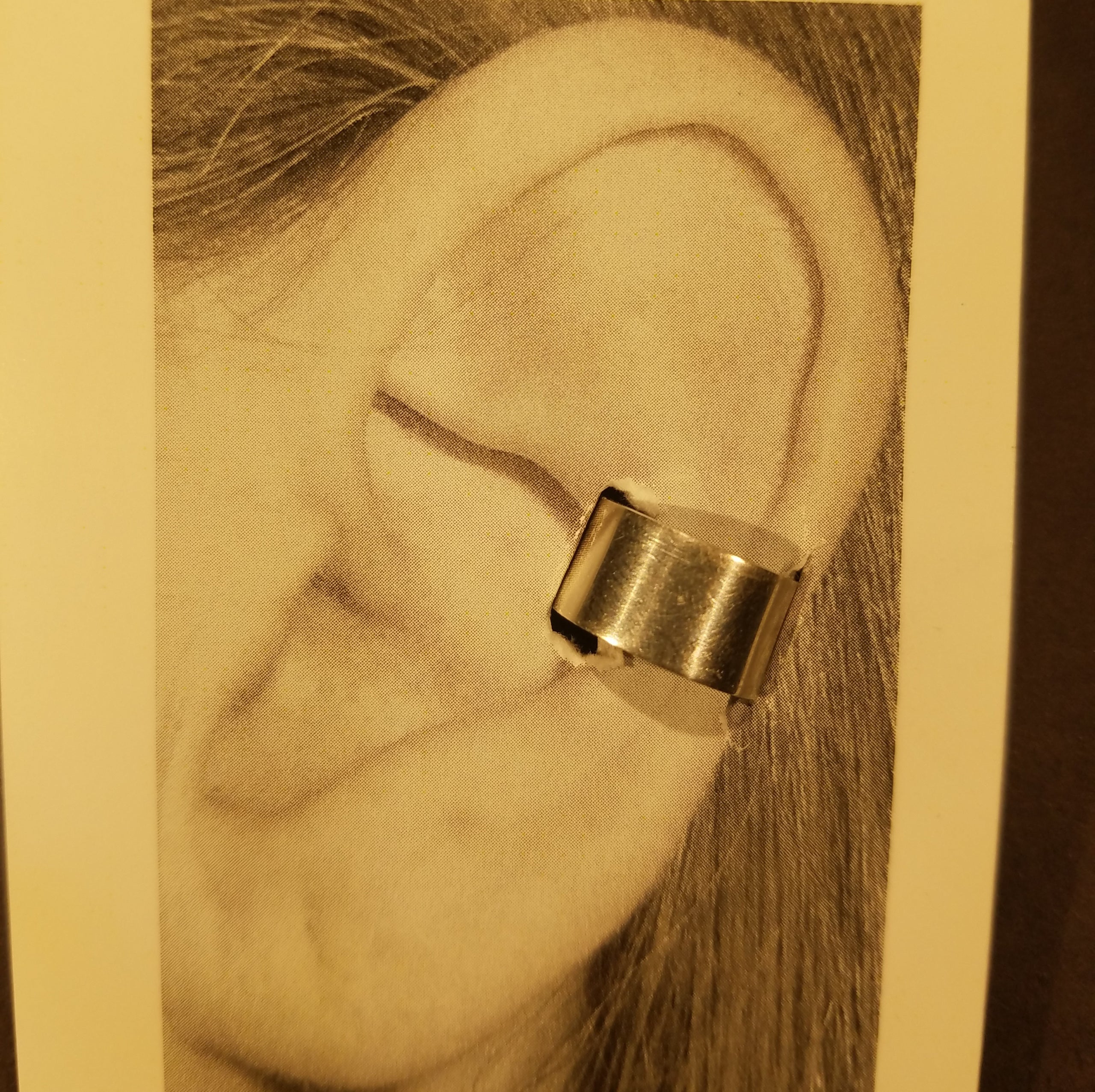 Ear Art OnLine - Sterling Silver Plain Metal Band ear cuff | Ear Art OnLine